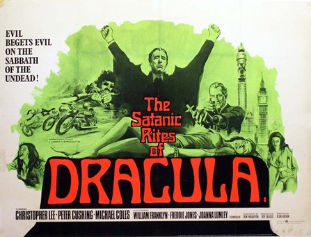 Tom Chantrell Posters | Satanic Rites Dracula Art Photo 1973, 1973