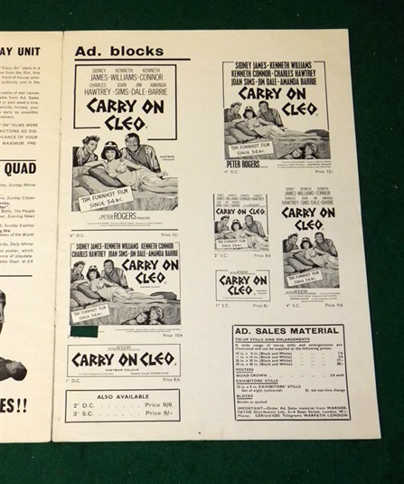 Tom Chantrell Posters | Carry On Cleo Campaign Book 1965, 1965